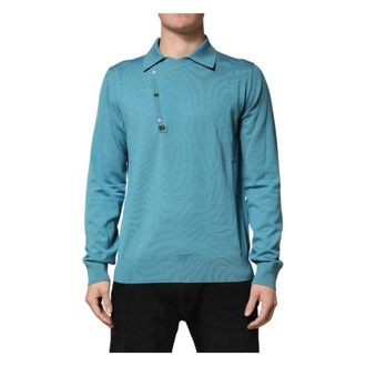 Dolce & Gabbana Long Sleeve Polo Sweater - - Knitwear - Herren - Gr&uuml;n - XL