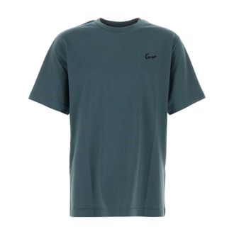 Kenzo Homme, Tops, Bleu, Taille: S T-Shirt Brod&eacute; Signature