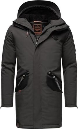 Stone Harbor Veste dhiver doublée à capuche pour homme - Parka dhiver B870, anthracite, L