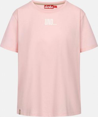 Derbe Derbe T-Shirt Und Tsch&uuml;ss Damen Rosa GOTS Organic