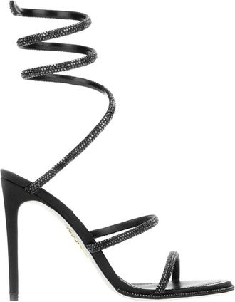 Rene Caovilla Femme, Chaussures, Noir, Taille: 37 EU Sandales &agrave; Talons Hauts