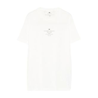 Elisabetta Franchi Femme, Tops, Blanc, Taille: 40 FR T-shirt en jersey de coton avec imprim&eacute;