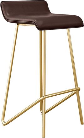 Generic Barhocker mit R&uuml;ckenlehne, gepolstert mit Kunstlederbezug und Fu&szlig;st&uuml;tze, Barhocker f&uuml;r K&uuml;cheninseln, rustikal, 150 kg