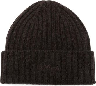 MC2 Saint Barth bonnet Wengen en cachemire à broderies - Marron