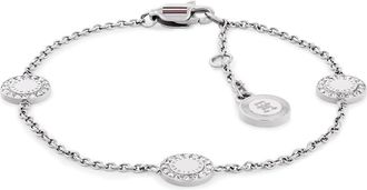 Tommy Hilfiger Jewelry Armband für Damen aus Edelstahl mit Charms, Verziert mit Kristallen - Erhältlich aus Gold, Rotgold oder Silber