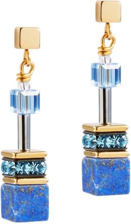 Coeur de Lion Ohrringe - GeoCUBE Iconic Precious Ohrringe - Gr. unisize - in Blau - f&uuml;r Damen