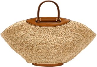 Cult Gaia Femme, Sacs, Beige, Taille: ONE Size Fan-Shaped Woven Tote