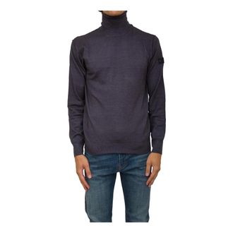 Peuterey Blauer Strickpullover - - Knitwear - Herren - Blau - 2XL