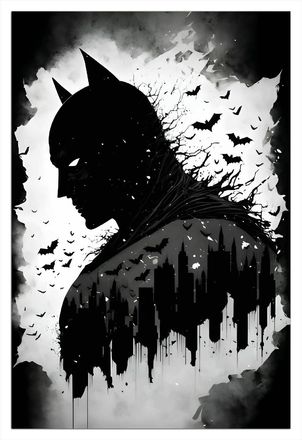 Wallario selbstklebendes Poster - W&auml;chter &uuml;ber der Stadt, Aufkleber in Premiumqualit&auml;t, Klebefolie Gr&ouml;&szlig;e: 61 x 91,5 cm (Maxiposter)