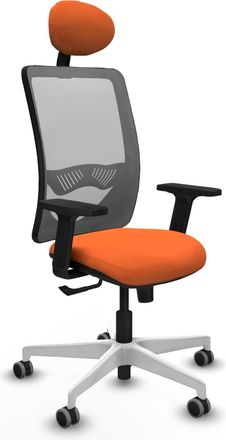 Piqueras y Crespo Stuhl Zulema mit 2D-Armlehnen, h&ouml;henverstellbarer Lendenwirbelst&uuml;tze und festem Kopfteil, ausgestattet mit Sincro 3 Positionen und Schneideschaum, Gra