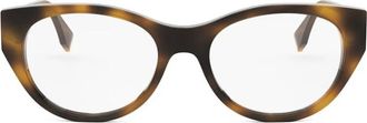 Fendi Geometrische Acetat-Sonnenbrille mit Metall-Logo - - Accessories - unisex - Braun - ONE SIZE