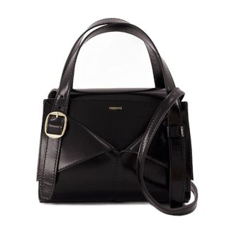 Coperni Womens Structured Calfskin Top Handle Bag Black