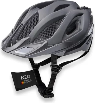 KED Cycling Spiri II Trend Allround Fahrradhelm Mit LED Licht Und Reflektor, Optimierter Bel&uuml;ftung, Insektenschutznetz Und K-FIT System | Farbe: Black Matt | Gr&ouml;&szlig;