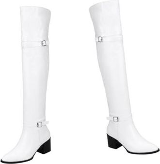 BESPORTBLE Cuissardes Femme Automne Hiver Longues Au-dessus Du Genou avec Talon &Eacute;pais Semelle Antid&eacute;rapante et Confortable Adapt&eacute;es pour Sorties et Loisirs