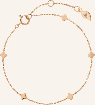 Leaf Armband Mini Clover Aus 14 Karat Gelbgold rosegold