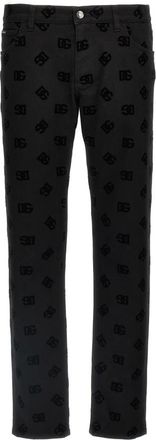 Dolce & Gabbana Homme, Jeans, Noir, Taille: 2XL Logo Jeans