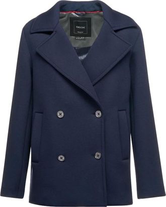 Geox Femme, Vestes, Bleu, Taille: 42 FR Gardenia Short Coat