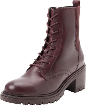 Geox D Damiana Ankle Boot, Wine, 38.5 EU