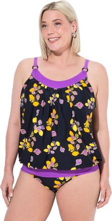 Ulla Popken Damen große Größen Übergrößen Plus Size Tankini, Enya DG, Zitronenranken