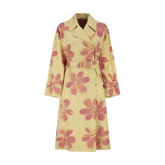 Max Mara Zweireihiger Trenchcoat - - Coats - Damen - Gelb - S