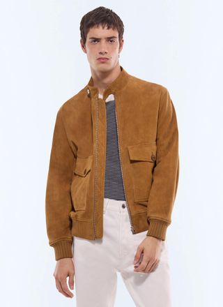 Fursac Blouson en daim &agrave; poches plaqu&eacute;es - Taille XXL - Homme