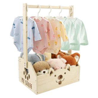 Generico Schrank f&uuml;r Babyparty, Aufbewahrungskorb aus Holz f&uuml;r Babys, einfache Installation f&uuml;r Vermietung, Haus, Gesch&auml;ft, Kindergarten oder Schlafzimmer