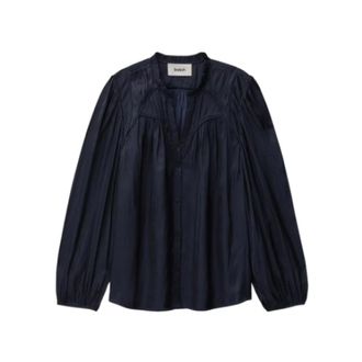 BA&SH Femme, Blouses et Chemises, Bleu, Taille: 38 FR Structured Volume Blouse