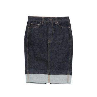 Khaite Kendra Cuffed Midi Skirt