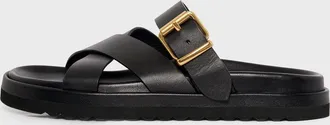 Gerard Darel Sandale en cuir &agrave; petite plateforme - JEAN - Noir