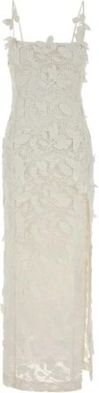 Blumarine Femme, Robes, Blanc, Taille: 36 FR Macrame Lace Dress