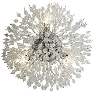 Searchlight Searchlight - Sunburst Applique murale 3 lumi&egrave;res Chrome, perles de verre