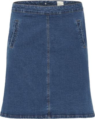 Kaffe Curve Femme, Jupes, Bleu, Taille: 52 FR Denim Skirt