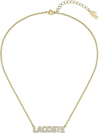 Lacoste Halskette mit Anhänger für Damen Kollektion SCRIPT In Gelbgold verziert mit Kristallen - 2040061