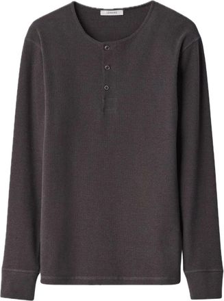 Christophe Lemaire Langarm-Henley-T-Shirt - - Tops - Herren - Grau - L