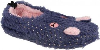 Generico de fonseca Pantofle Chaussures pour femme en peluche modèle AOSTA I W749, bleu, 37/38 EU