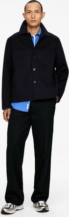 Arket Doubleface-Jacke Aus Wollmischung -Blau