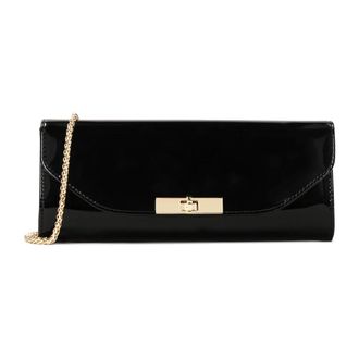 Kazar Elegante schwarze Lackleder-Clutch - - Bags - Damen - Schwarzk - ONE SIZE