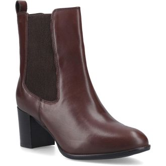 Hush Puppies Camellia Absatzleder Stiefeletten f&uuml;r Damen in BRAUN