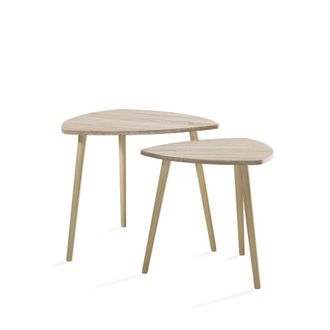 Vicco Couchtisch Twino, Sonoma, 48 x 45 cm 2er Set