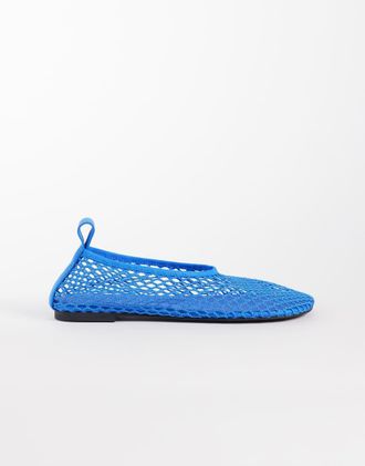 Arket Ballerines en tulle &agrave; bout carr&eacute; - Bleu