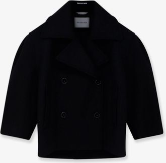 Balenciaga Compact double-wool cocoon peacoat - BALENCIAGA - gender_Woman