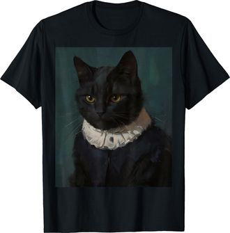 Renaissance Lustige Katze Renaissance Mittelalter &Ouml;lgem&auml;lde T-Shirt