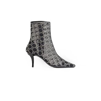 Gucci GG Crystal Mesh Ankle Boots