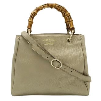 Gucci Pre-owned Vintage Bamboo Schultertasche - - Pre-owned - Damen - Grau - ONE SIZE