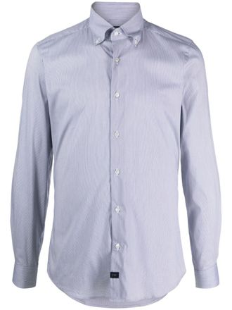 Fay chemise &agrave; fines rayures - Bleu
