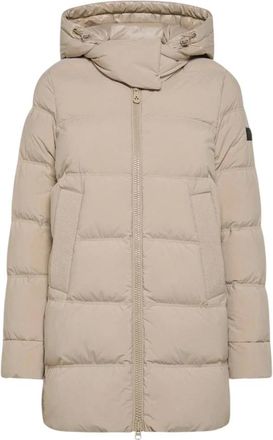 Peuterey Femme, Manteaux, Beige, Taille: 44 FR Doudoune L&eacute;g&egrave;re en Double Tissu