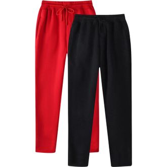 Generic Hose Herren - Herren Freizeithose L&auml;ssige Jogginghose Mit Schn&uuml;rbund Seitentasche Bequeme Sportliche Alltagshose Baumwollmaterial 2St&uuml;cke