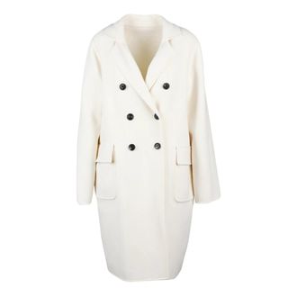 Eleventy Eleganter Zweireiher-Mantel - - Coats - Damen - Wei&szlig; - 2XS