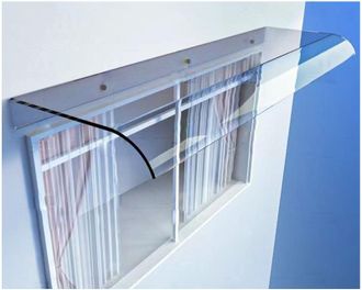 Generic Vordach Überdachung Haustürvordach Türvordach Regenschutz Vordach Für Haustür Aus Polycarbonat Transparent Eingangstür Überdach 40 60 70 90 110 150 22