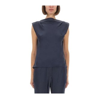 Theory Cowl Neck Top - - Blouses & Shirts - Damen - Blau - L